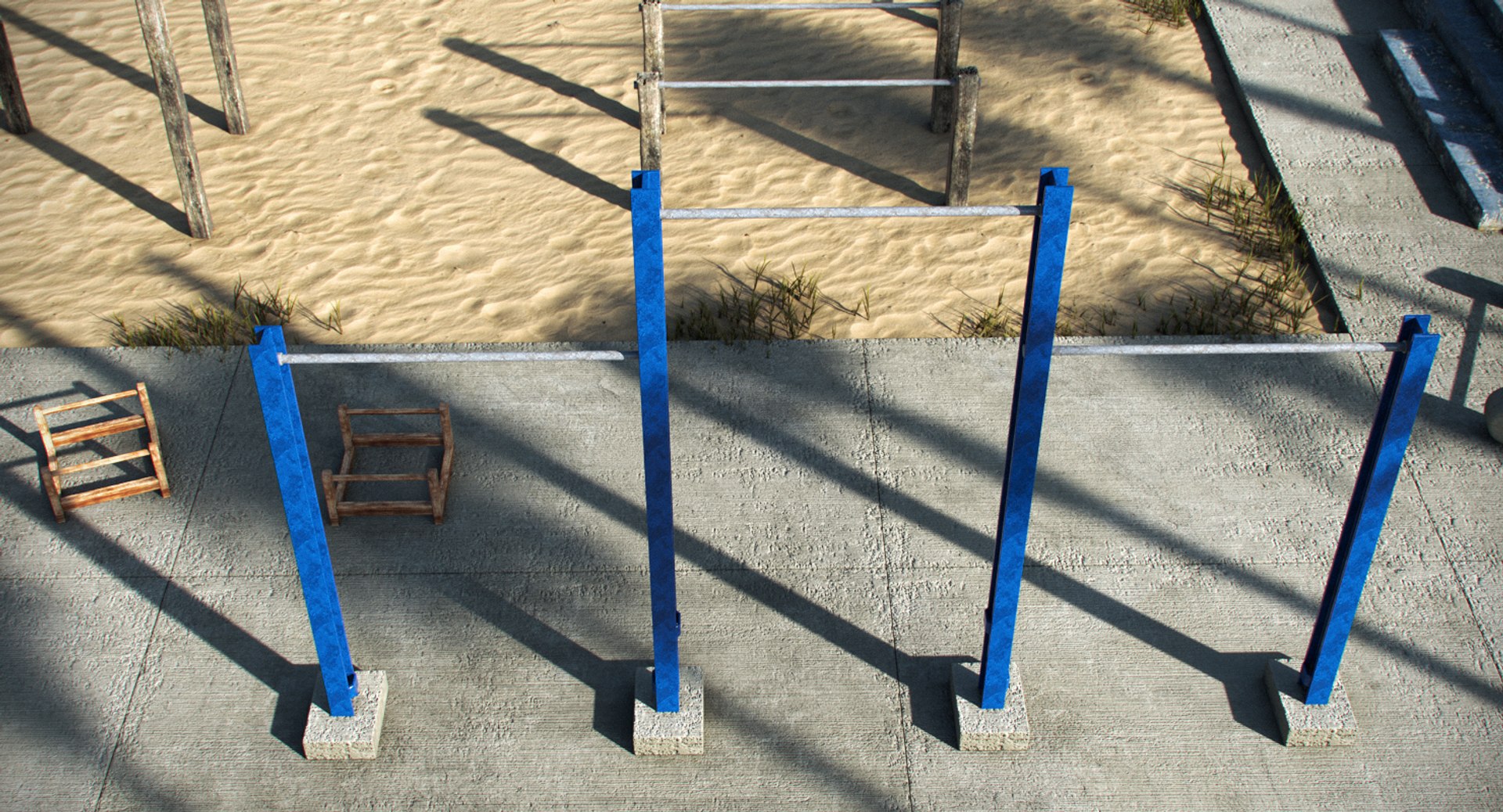 Beach workout gym 3D model - TurboSquid 1275223