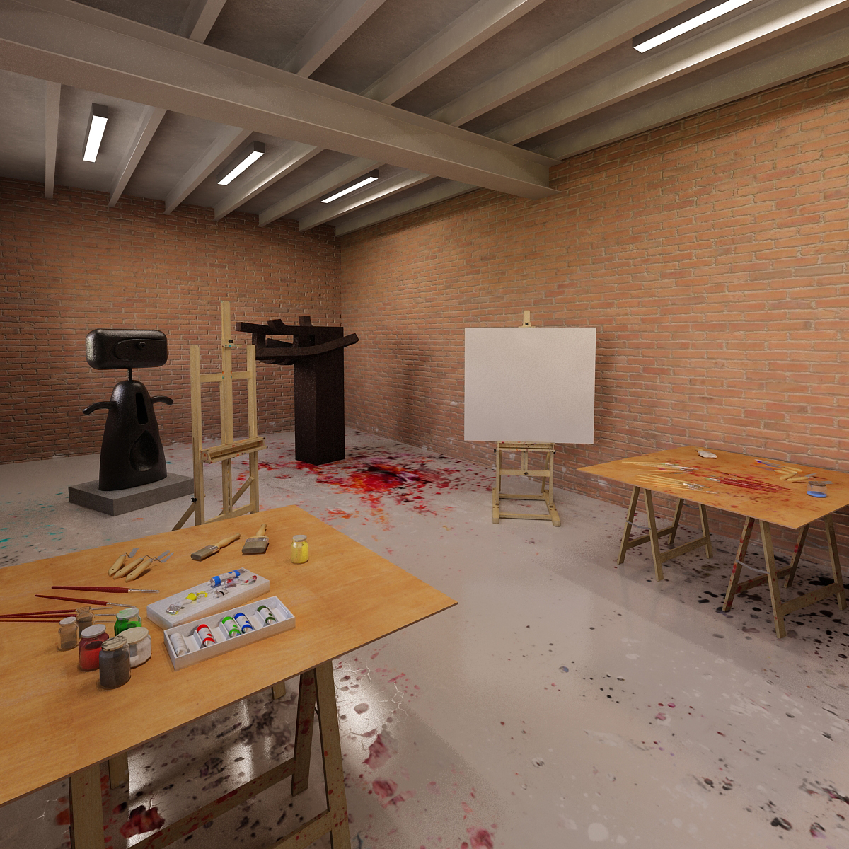 3ds max atelier paint work