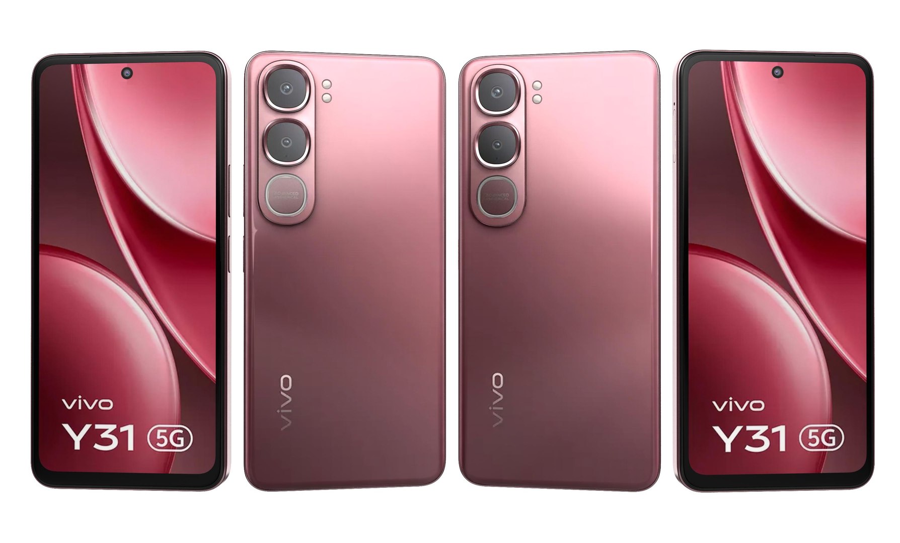 Vivo Y31 Rose Red And Y31 Pro Mocha Brown 3D Model - TurboSquid 2469725