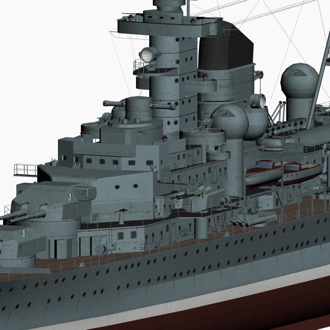 3ds Max Heavy Cruiser Tallinn Ww2