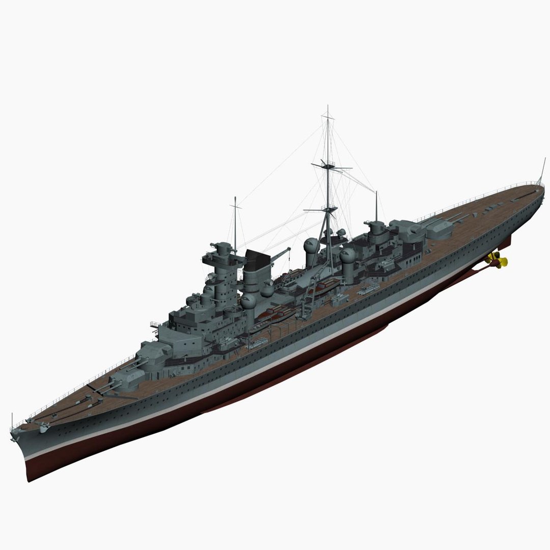3ds Max Heavy Cruiser Tallinn Ww2