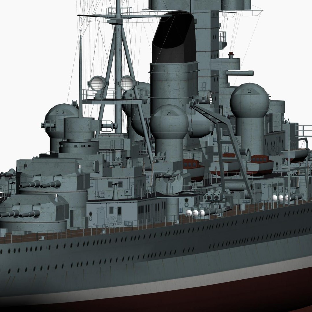 3ds Max Heavy Cruiser Tallinn Ww2