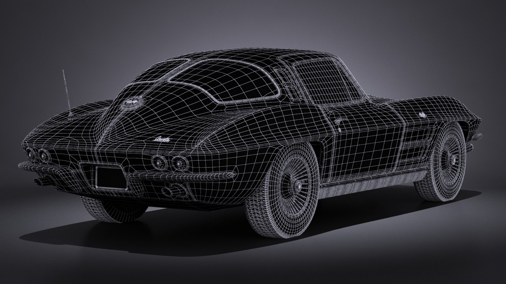 chevrolet corvette c2 3d model