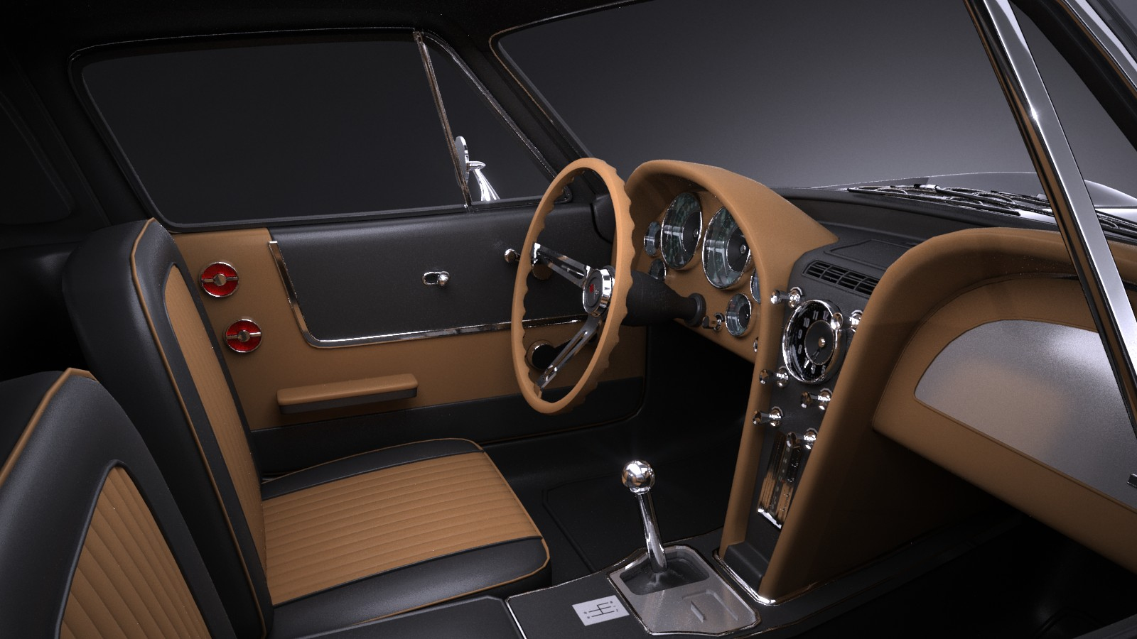 chevrolet corvette c2 3d model