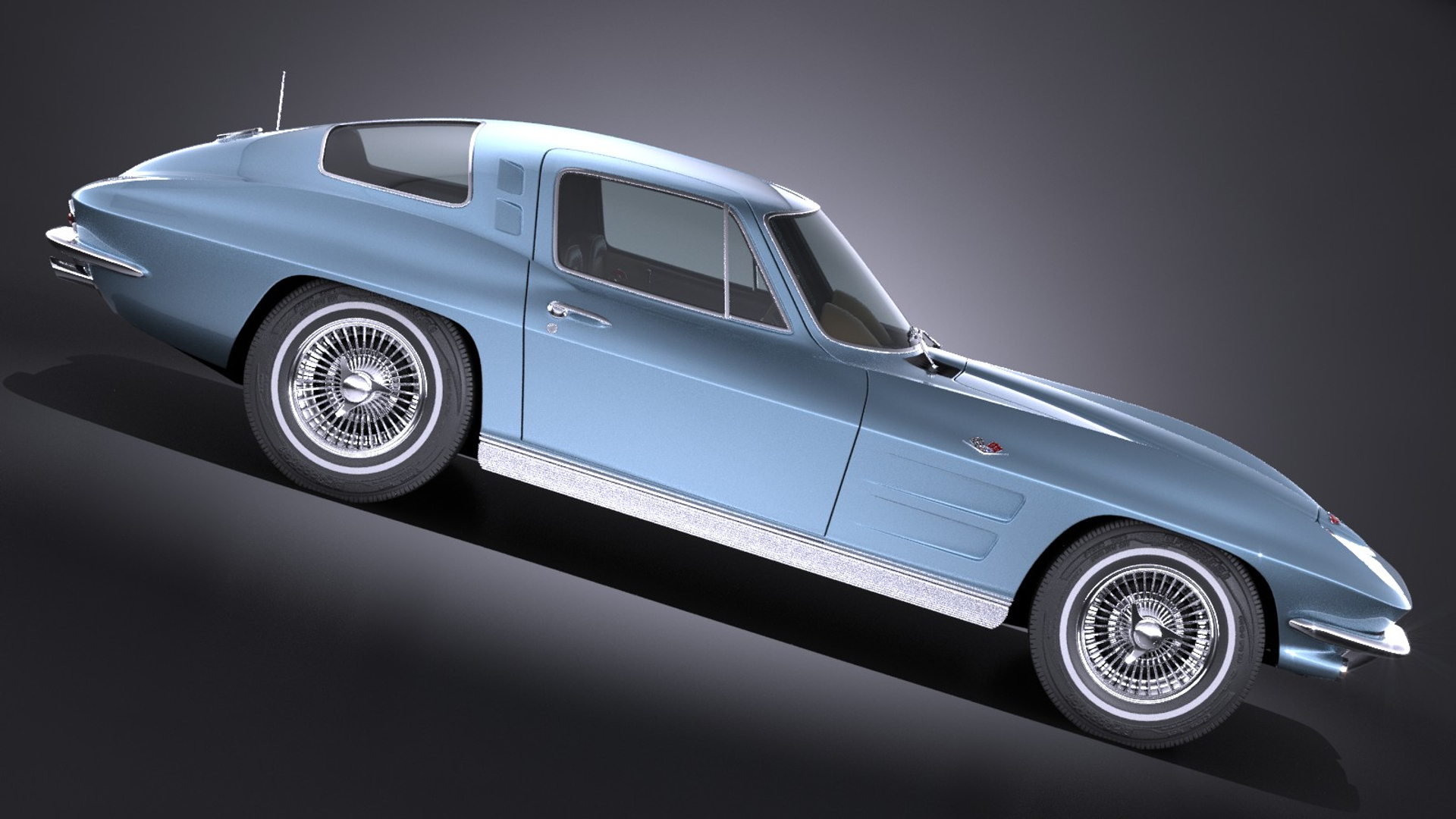 chevrolet corvette c2 3d model