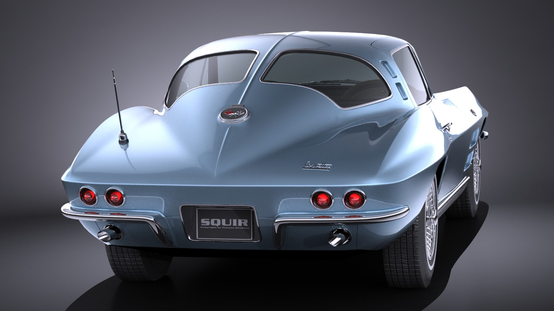 chevrolet corvette c2 3d model