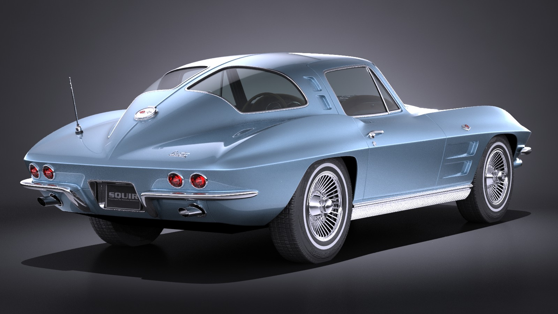 chevrolet corvette c2 3d model