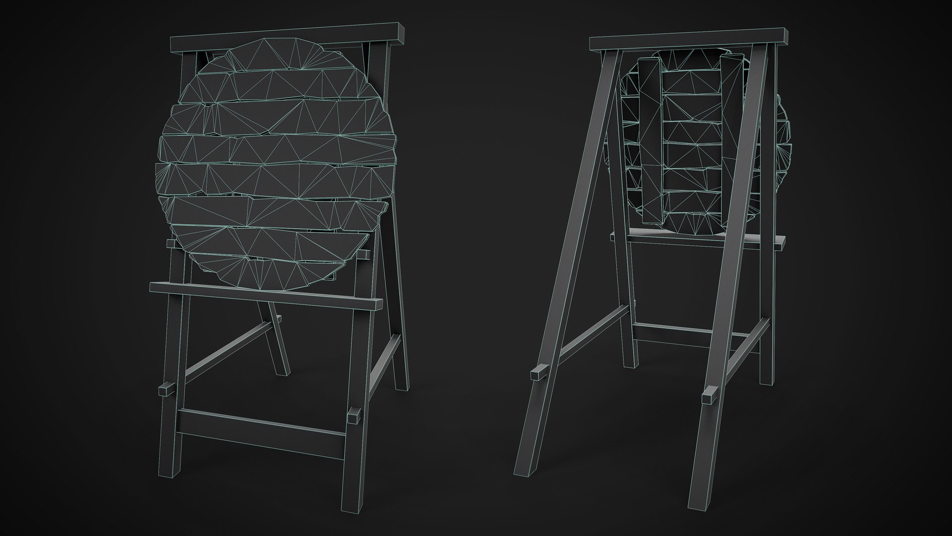 Set Of 3 Medieval Training Wooden Targets 3D Model - TurboSquid 2135286