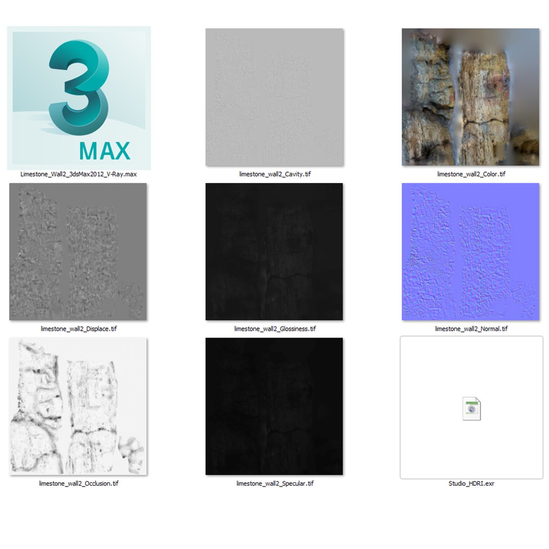 3D Limestone Wall 2 - TurboSquid 1239907