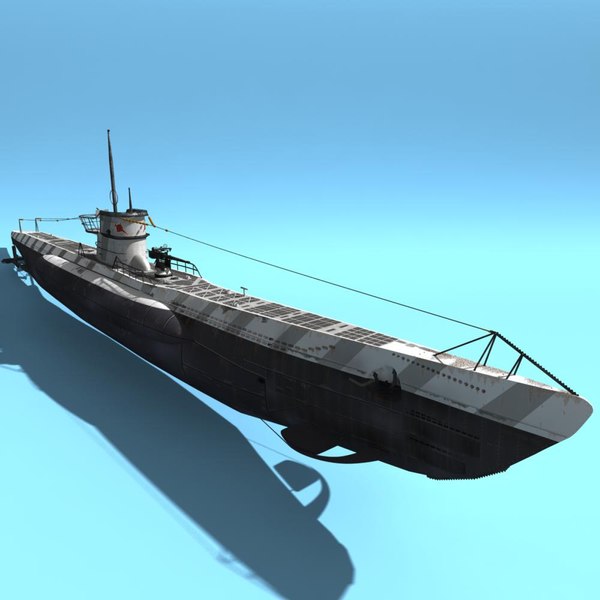 nazi type vii u-boat 3d lwo