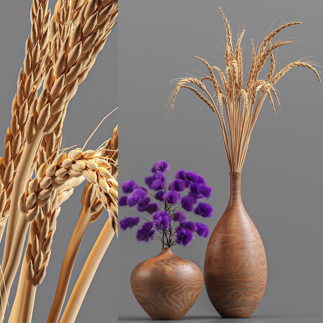 3D Dry Flower Set01 Model - TurboSquid 2028035