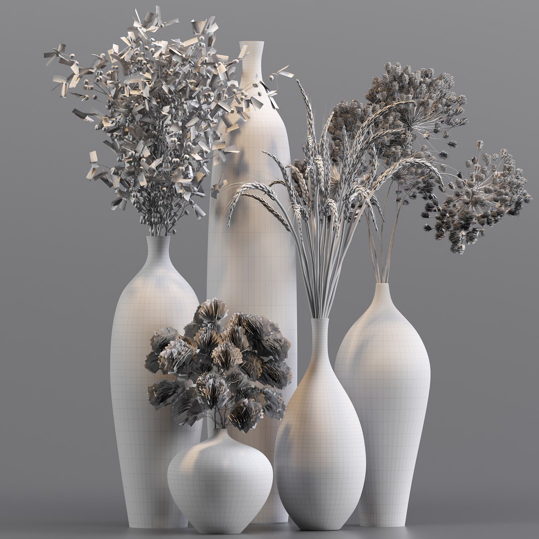 3D Dry Flower Set01 Model - TurboSquid 2028035