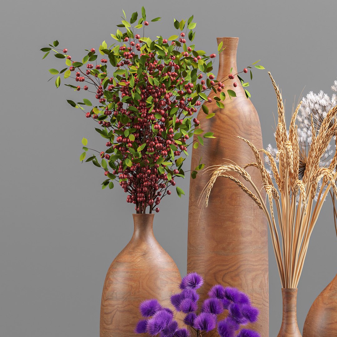 3D Dry Flower Set01 Model - TurboSquid 2028035