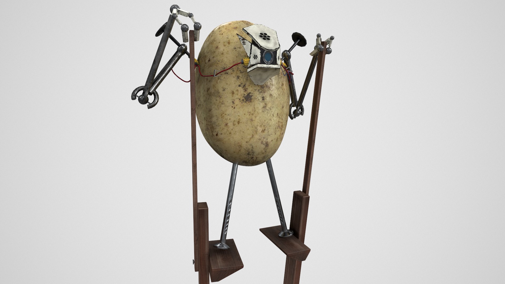 3D Robot Potato Stilts Model - TurboSquid 1470962