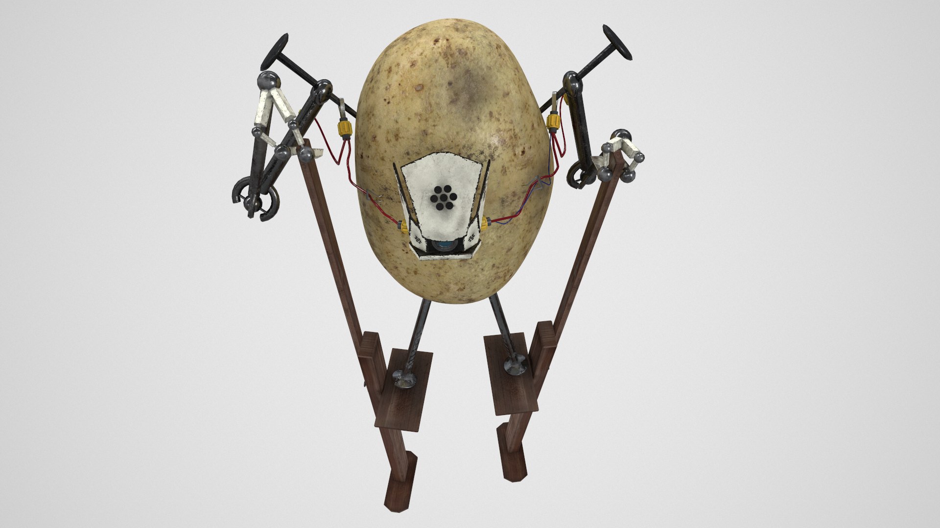 3D Robot Potato Stilts Model - TurboSquid 1470962