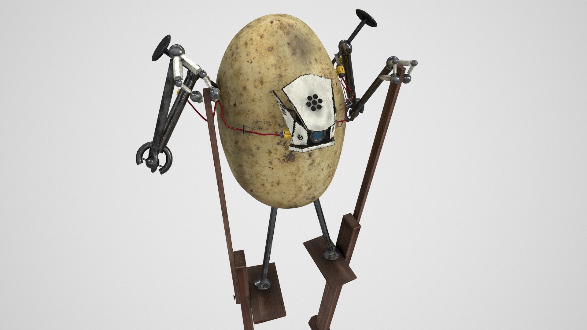 3D Robot Potato Stilts Model - TurboSquid 1470962