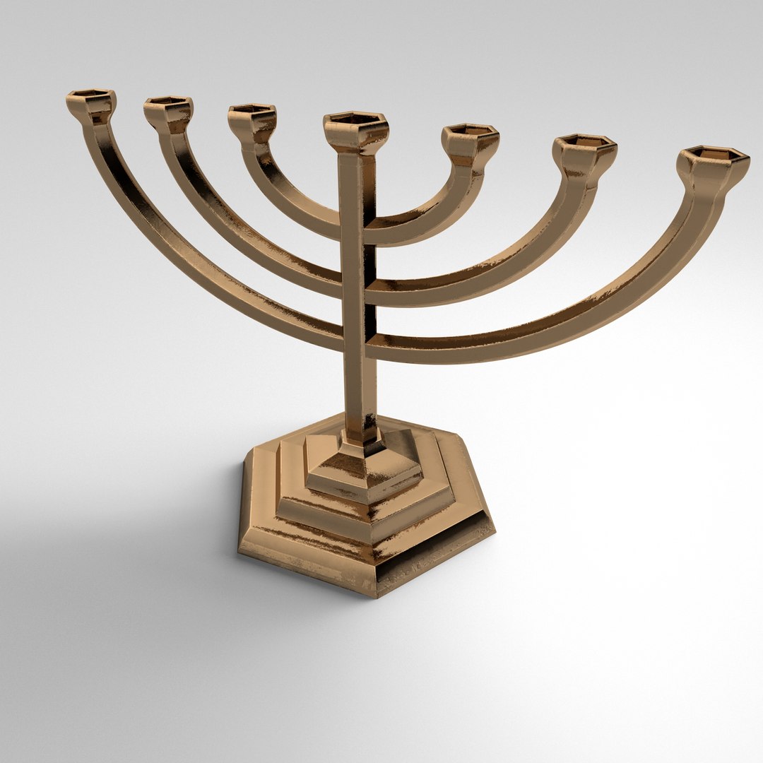 3D Golden Menora - TurboSquid 1207896