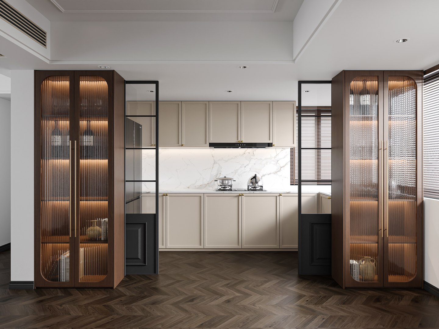 Open Modern Kitchen 3D Model - TurboSquid 2196559