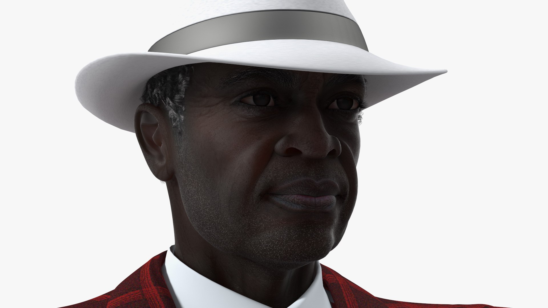 Afro American Elderly Man Formal Wear Rigged for Maya 3D model ...