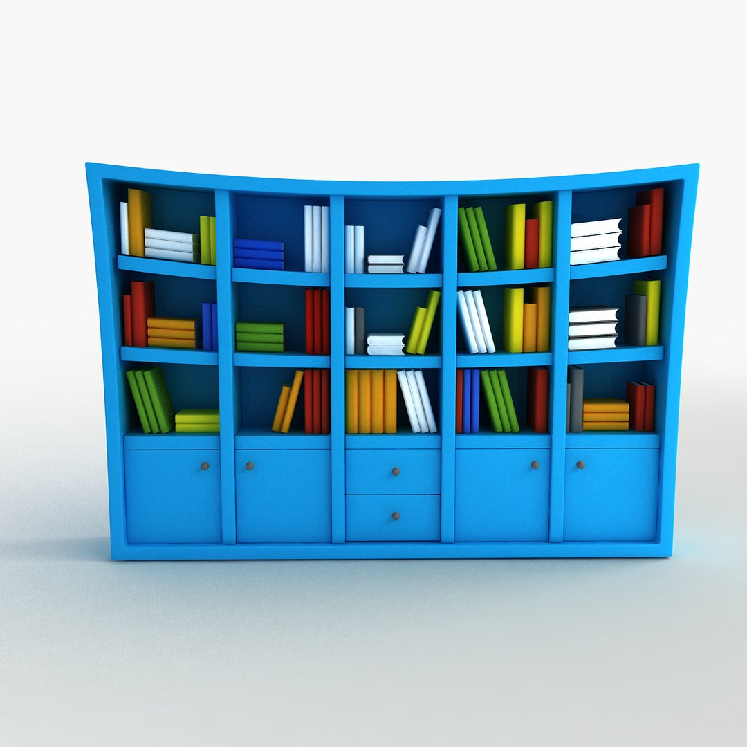 Cartoon Bookshelf Fbx