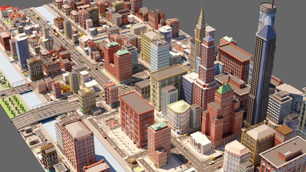 Cartoon City 3ds Max Models for Download | TurboSquid