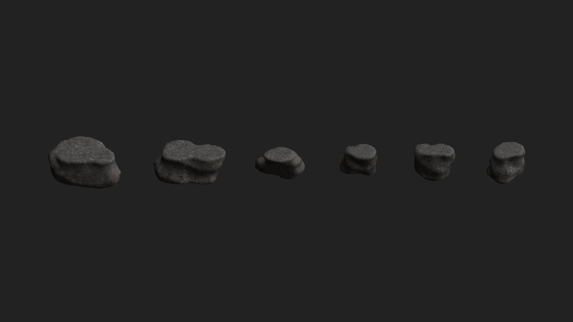 3D Short Flat Rocks - Rough 2 - TurboSquid 1981933