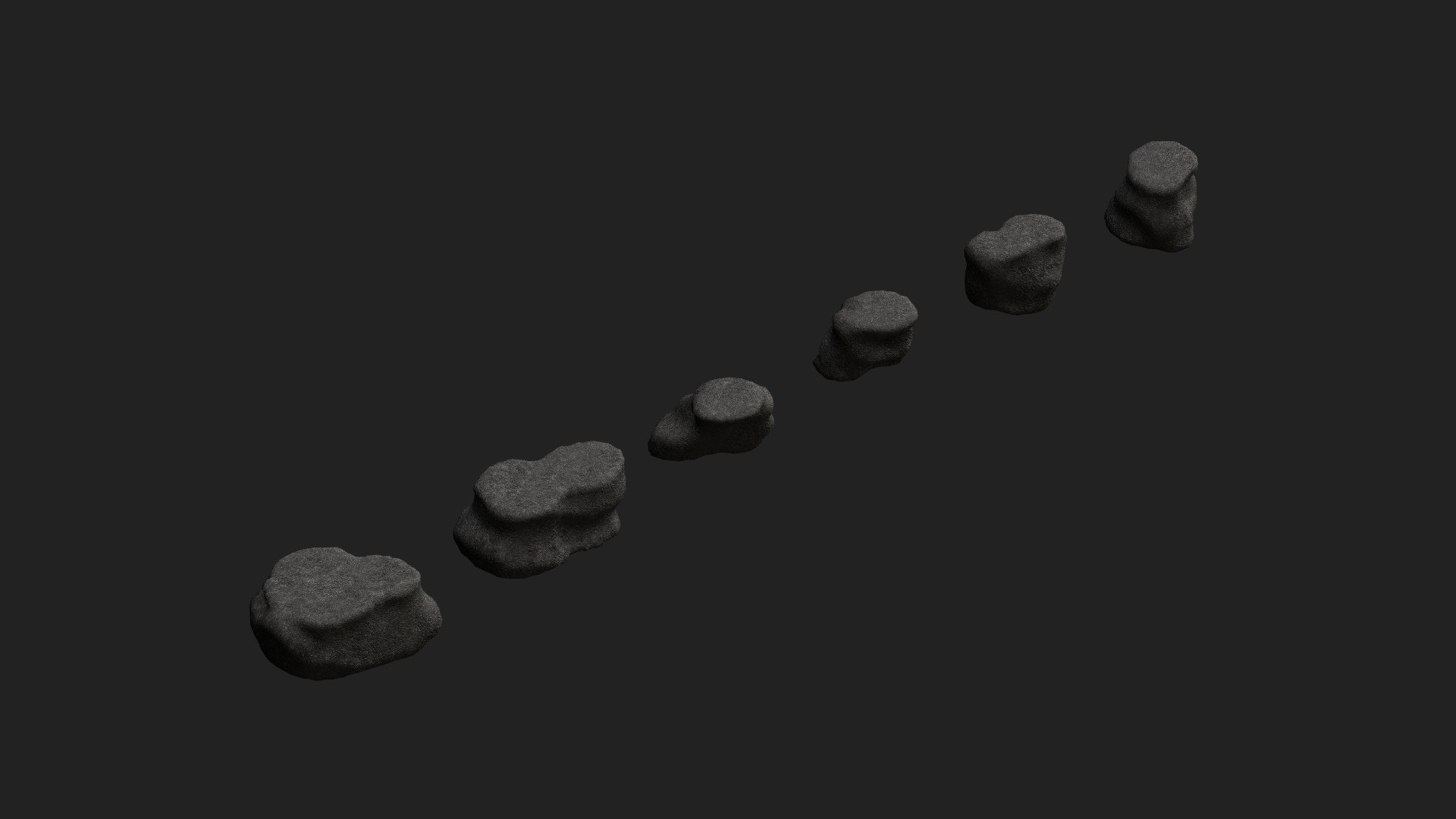 3D Short Flat Rocks - Rough 2 - TurboSquid 1981933