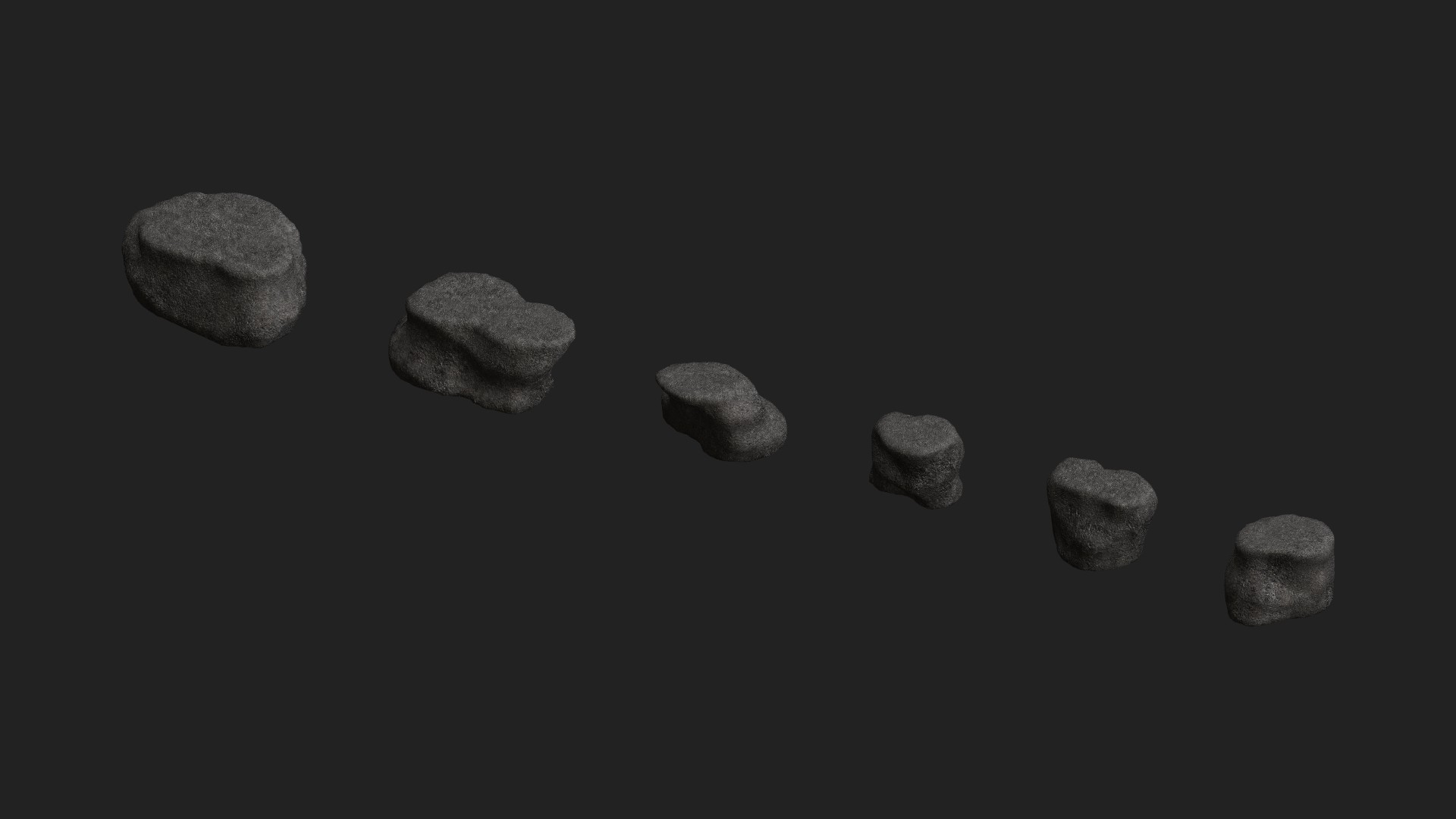 3D Short Flat Rocks - Rough 2 - TurboSquid 1981933