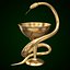 medical symbol snake cup obj