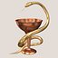 medical symbol snake cup obj