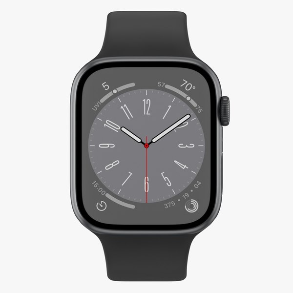 modelo 3d Apple Watch Serie 8 Negro - TurboSquid 2080688