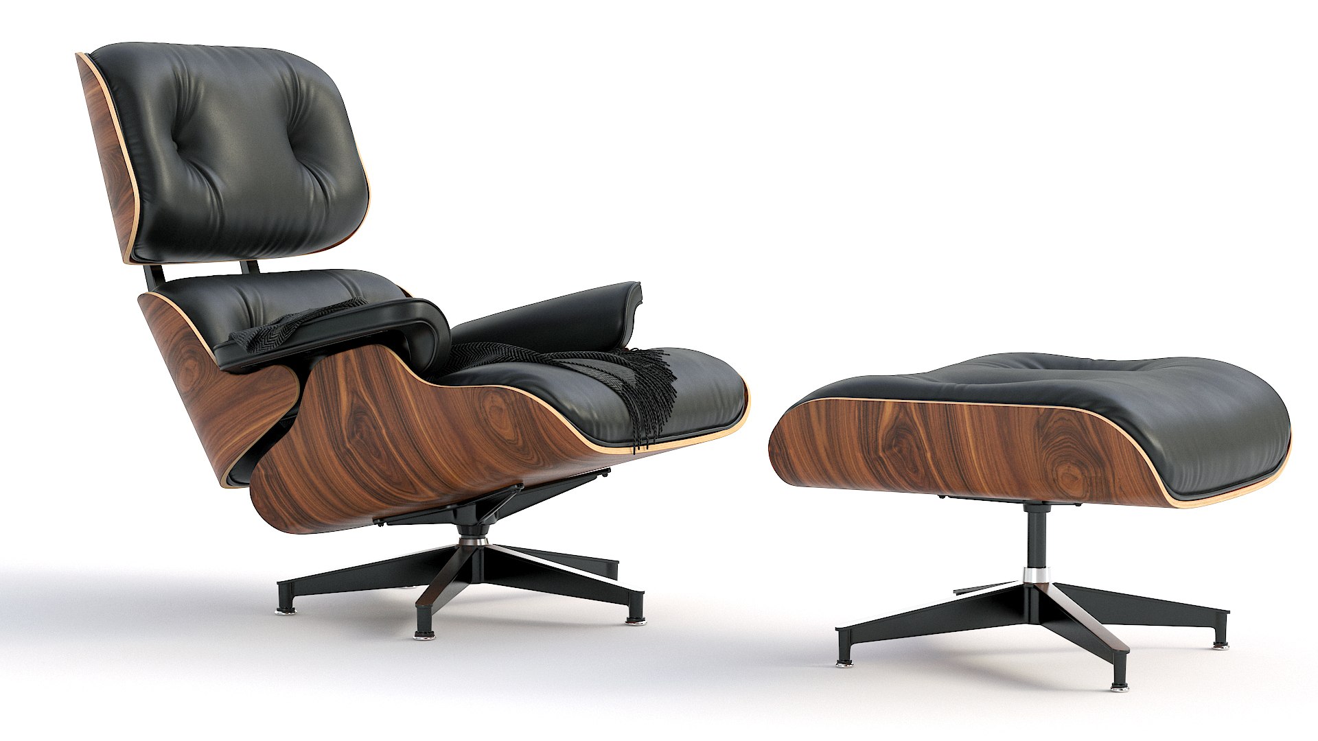 3D Eames Lounge Chair And Ottoman(1) - TurboSquid 1957745