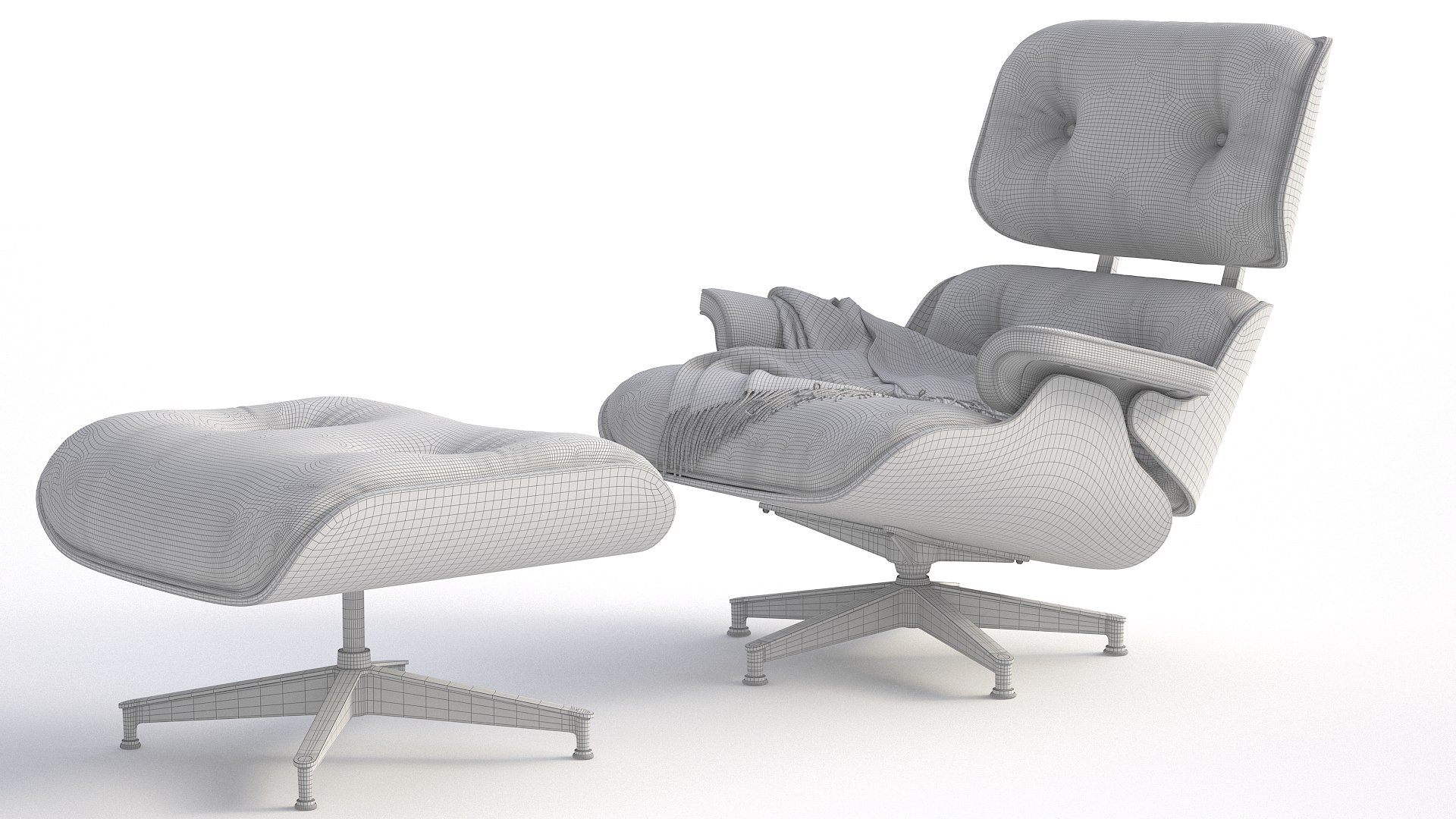 3D Eames Lounge Chair and Ottoman(1) - TurboSquid 1957745