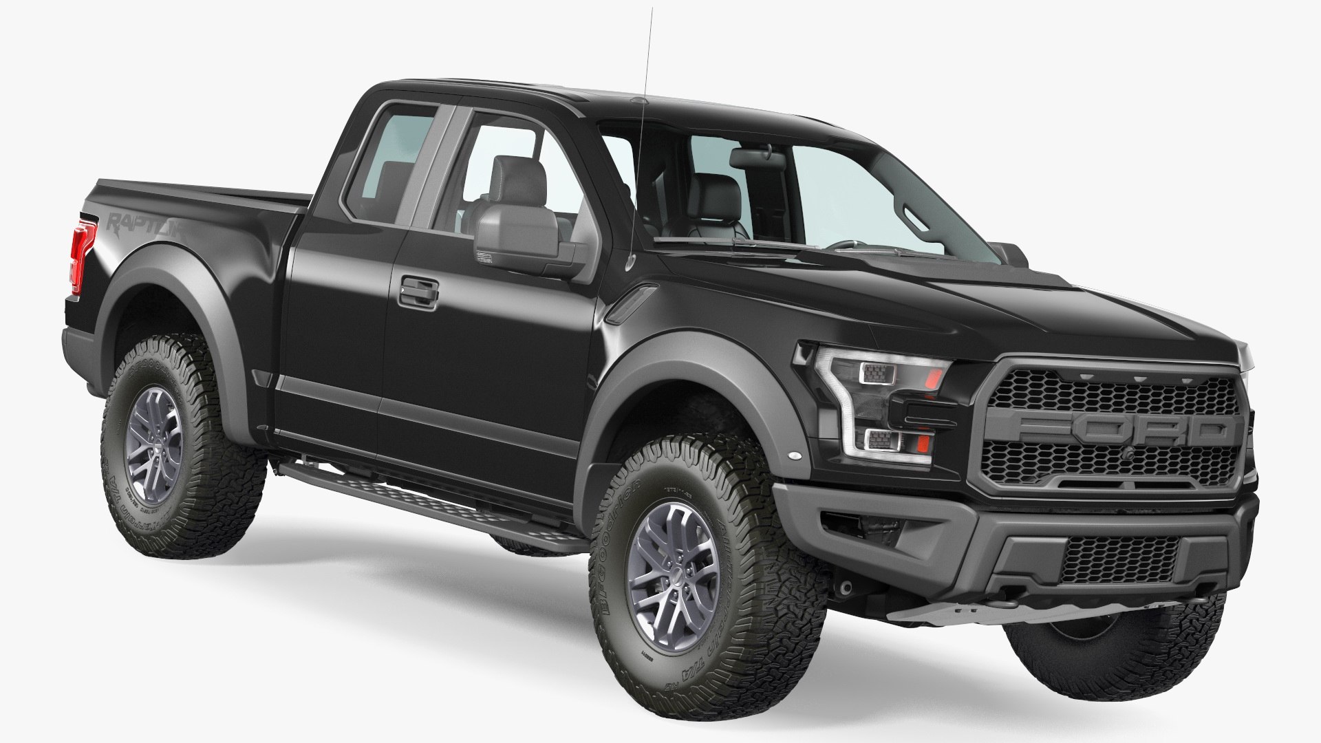 Black Ford Raptors Interior