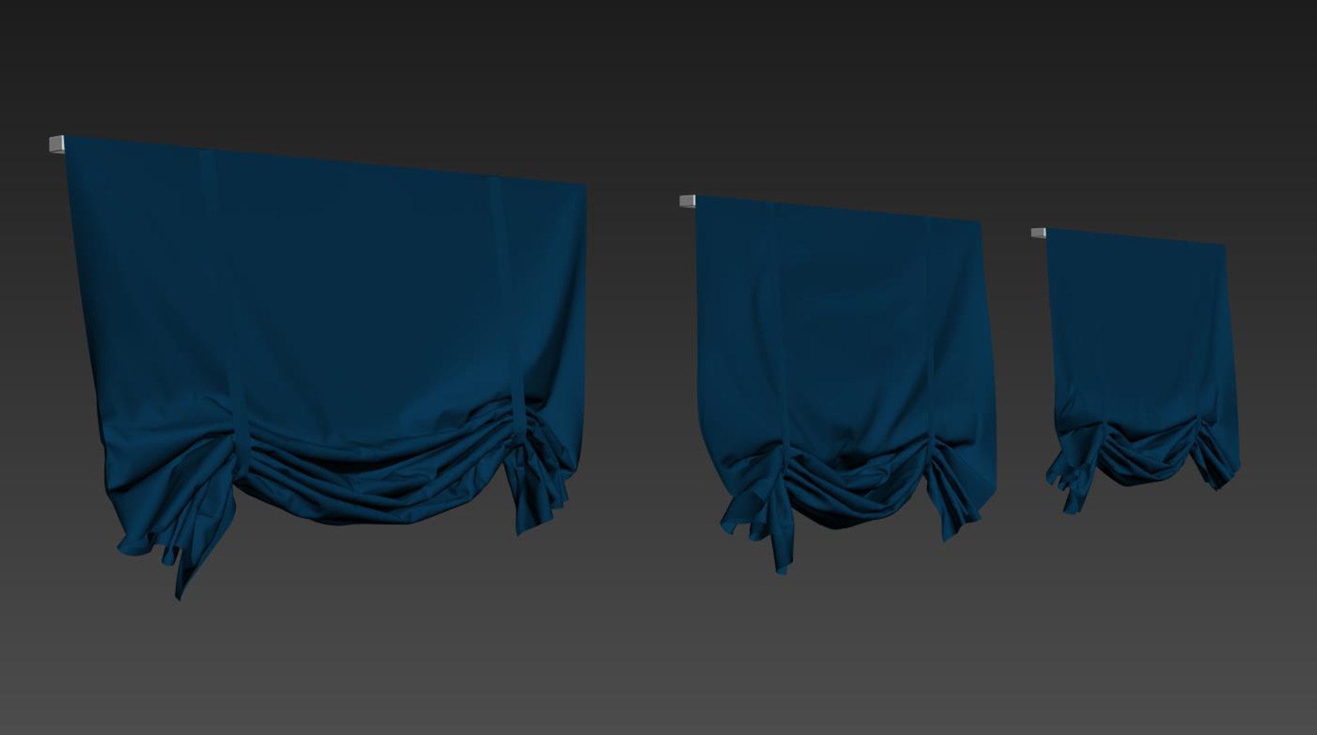 Roman Shade 3d Model