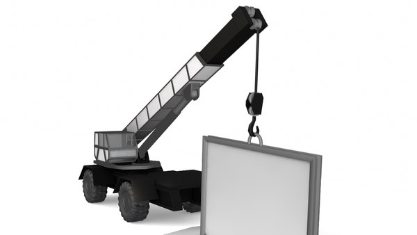 3D Lightwave Crane Crain truck