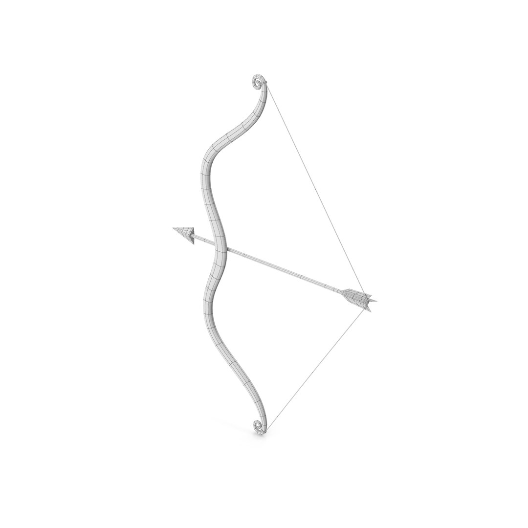 Gold Arrow And Bow 3D Model - TurboSquid 2220884