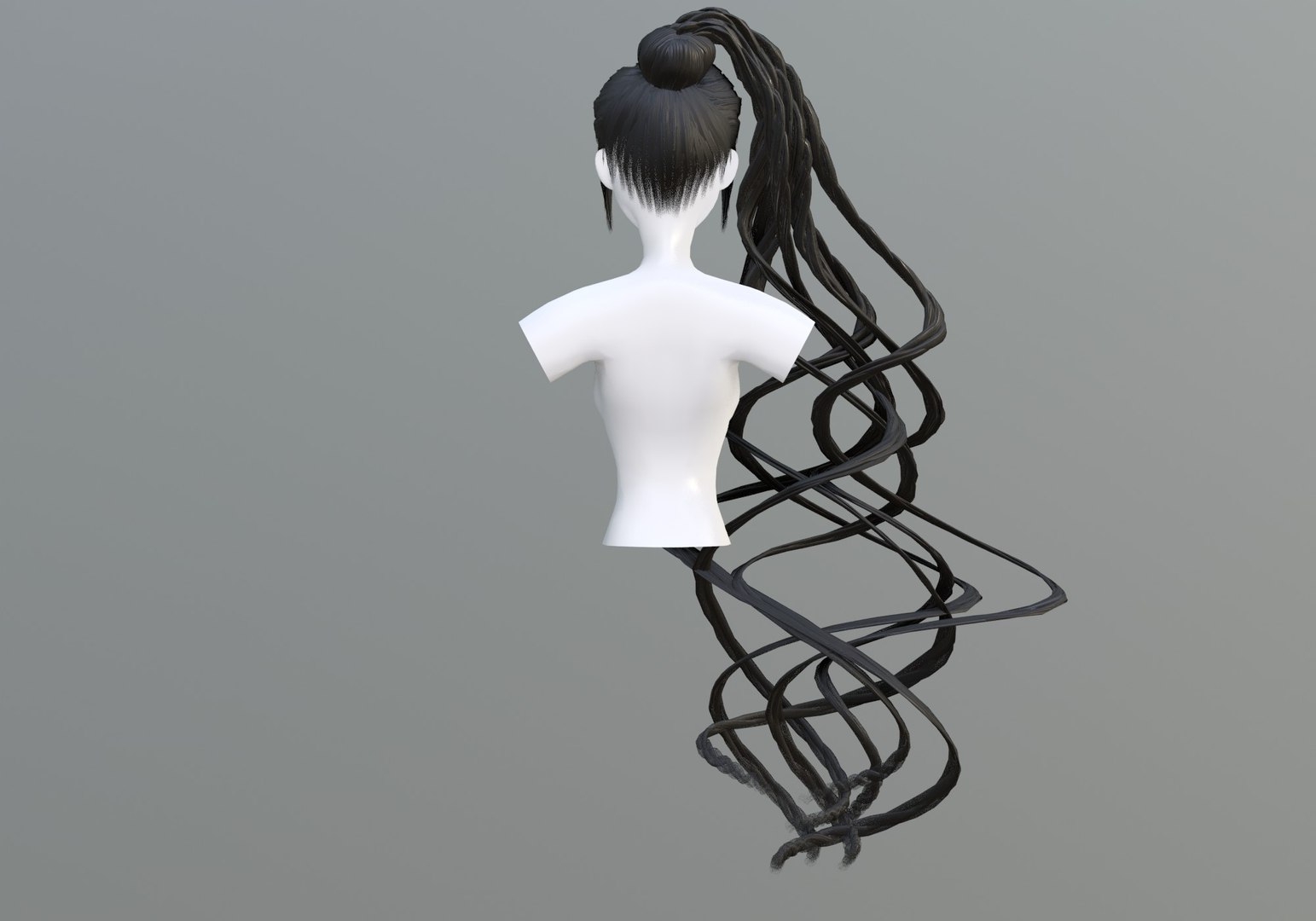 Braids Female Hair 3D Model - TurboSquid 1944451
