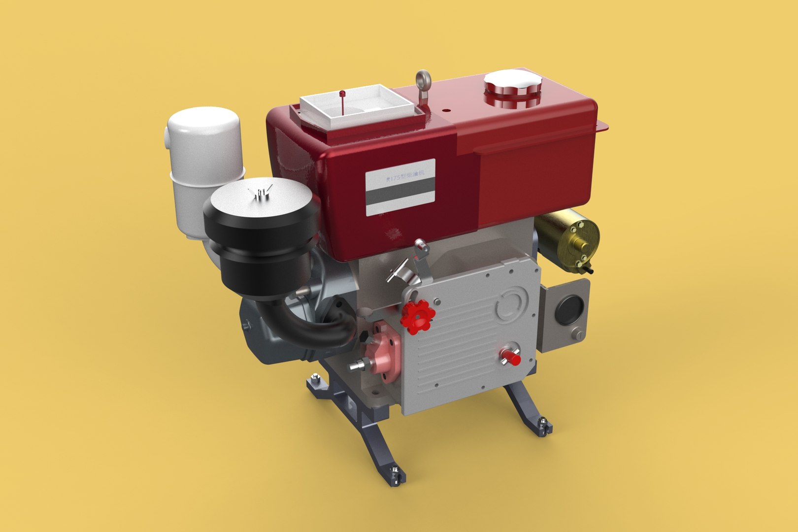 3D DIESEL ENGINE MACHINE - TurboSquid 2154196