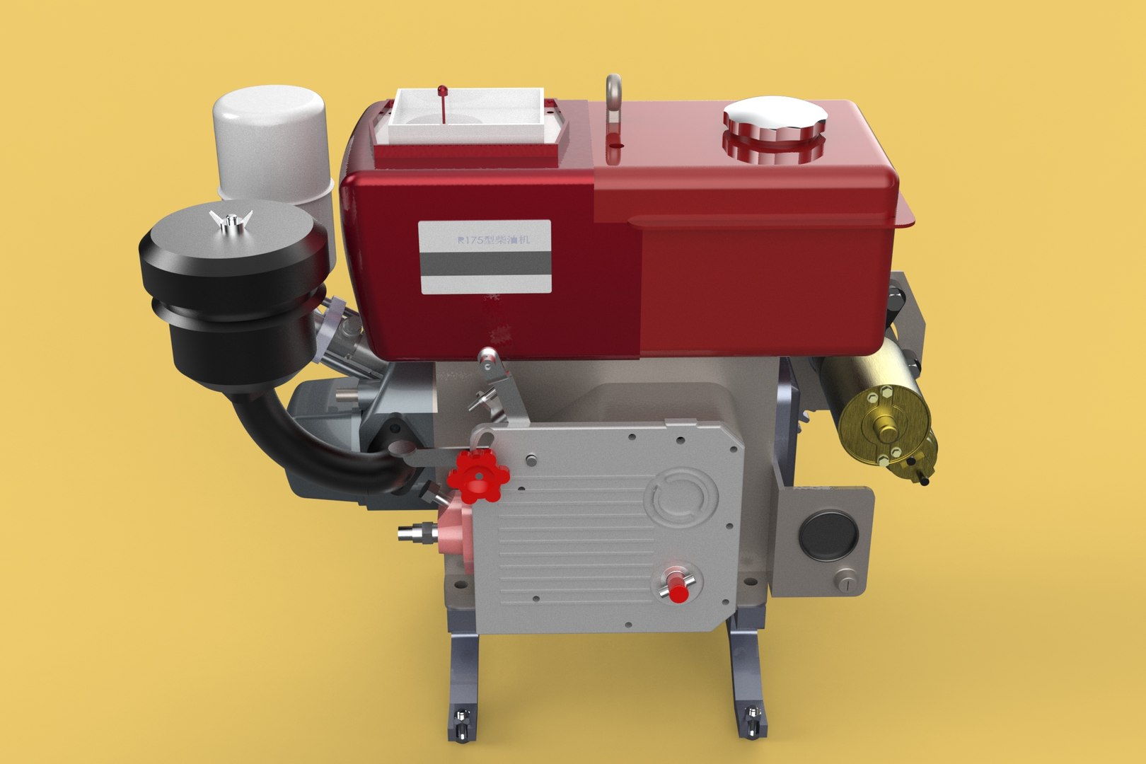 3D DIESEL ENGINE MACHINE - TurboSquid 2154196