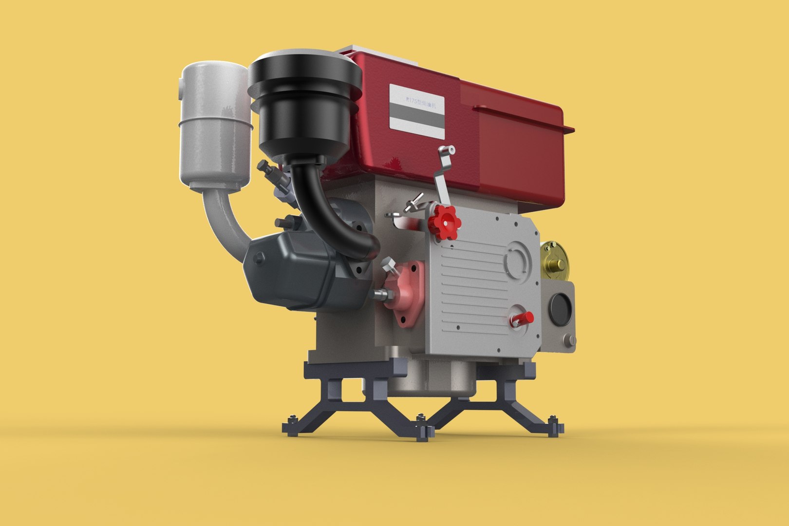 3D DIESEL ENGINE MACHINE - TurboSquid 2154196