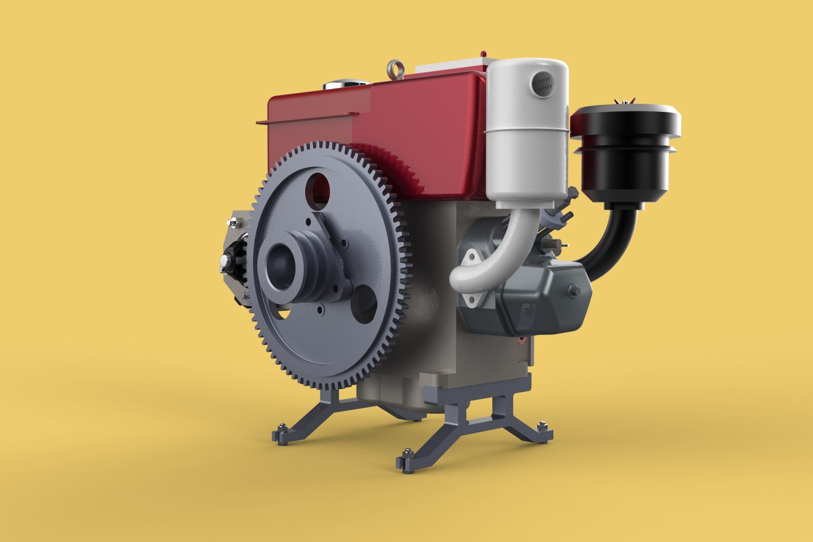 3D DIESEL ENGINE MACHINE - TurboSquid 2154196