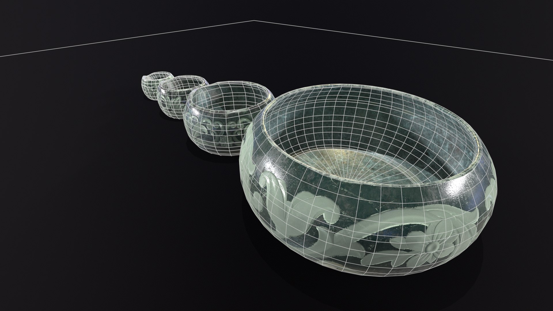 Green Marble Pots 3D model - TurboSquid 2150189