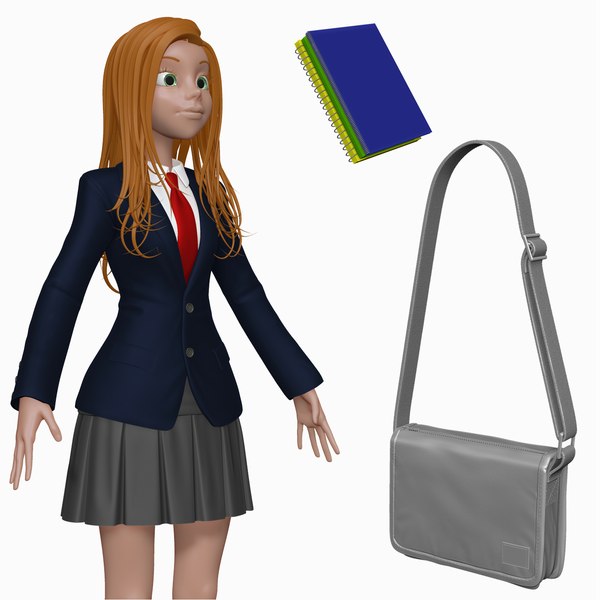 Girl Student 3D Models for Download | TurboSquid