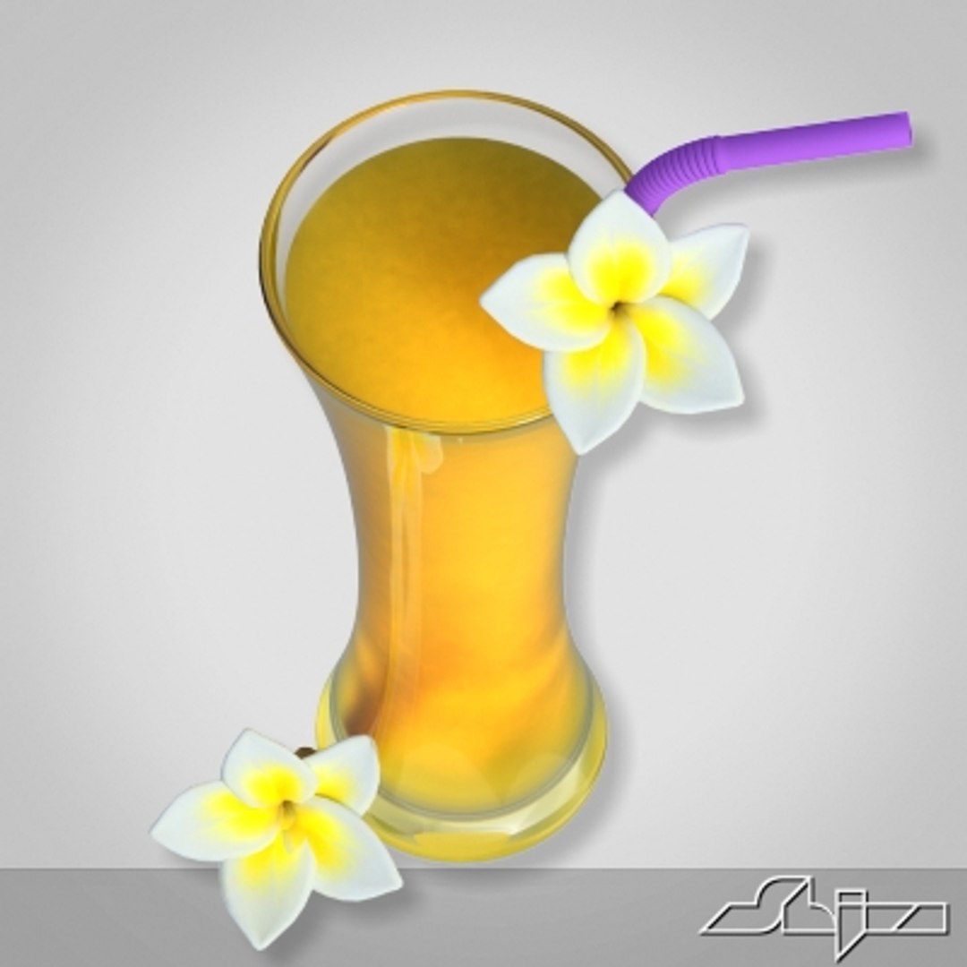 3d Model Of Cocktail Drink Scene