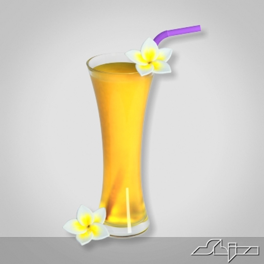 3d Model Of Cocktail Drink Scene
