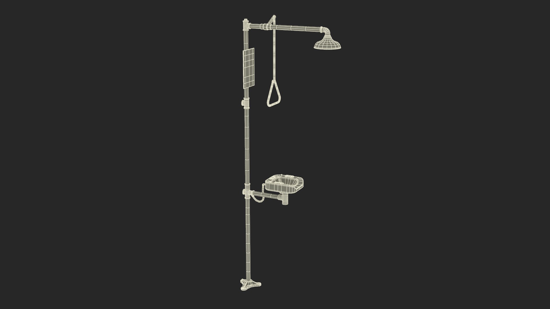 Emergency Shower and Eye Wash Yellow 3D model - TurboSquid 2061422