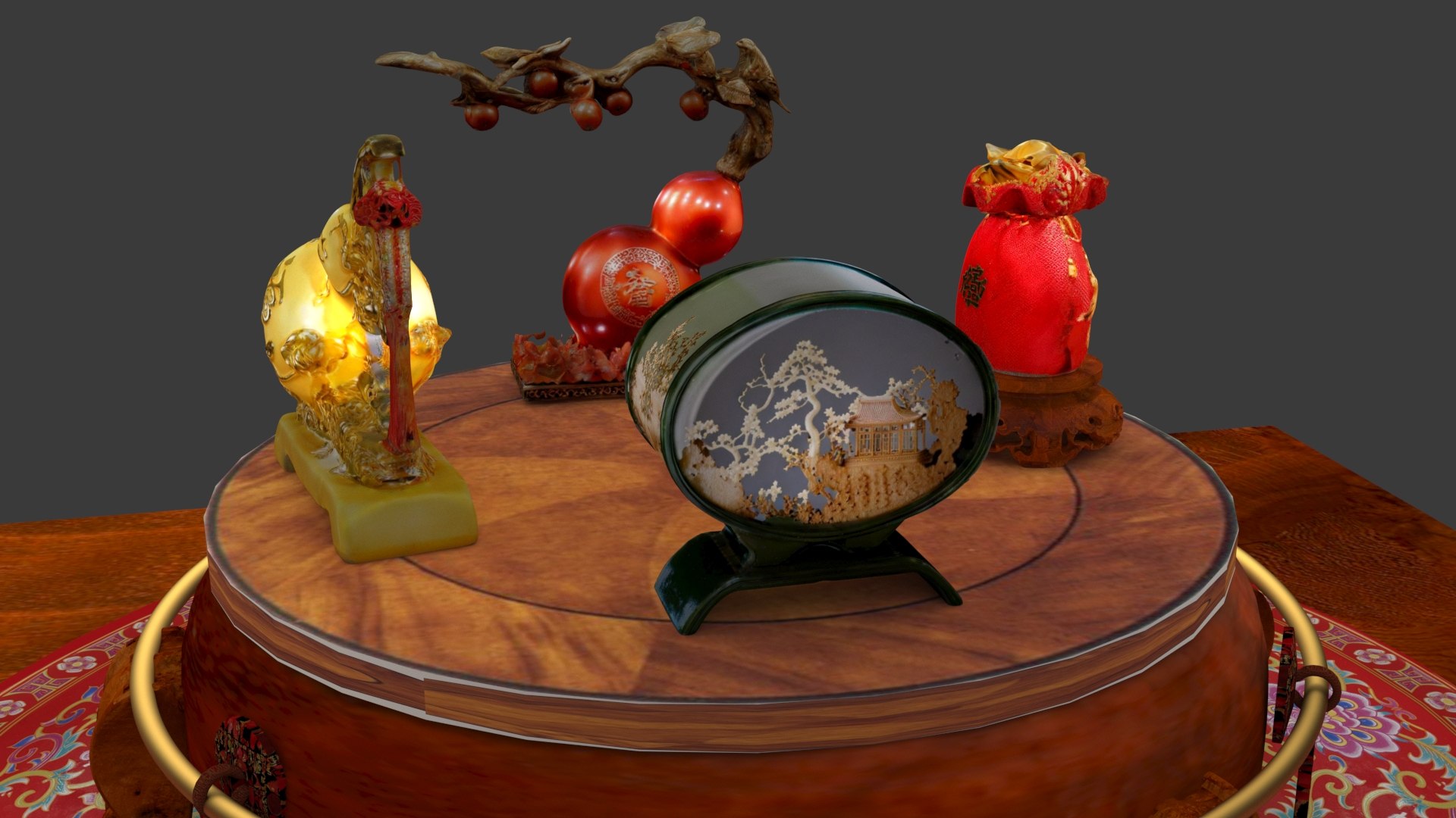 3D Chinese Gourd - TurboSquid 2257093