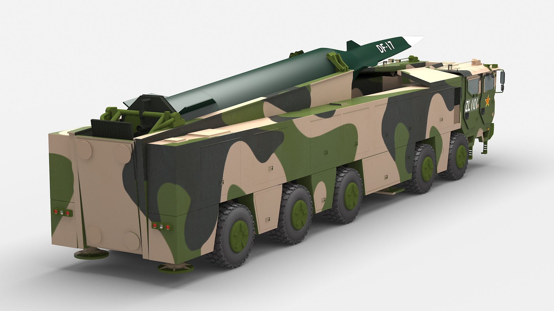 3D Chinese Df-17 Missile Model - TurboSquid 1490315