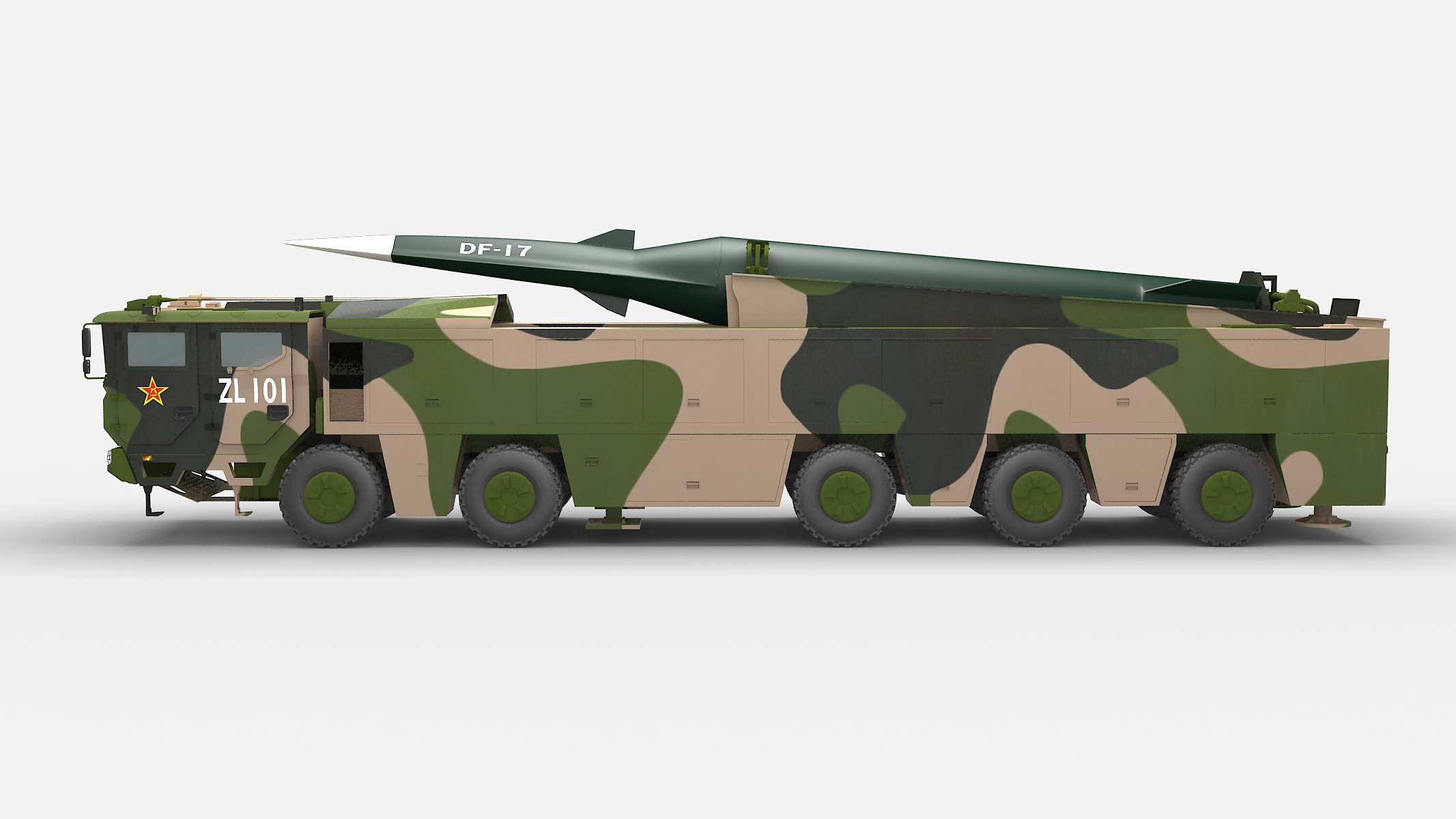 3D chinese df-17 missile model - TurboSquid 1490315